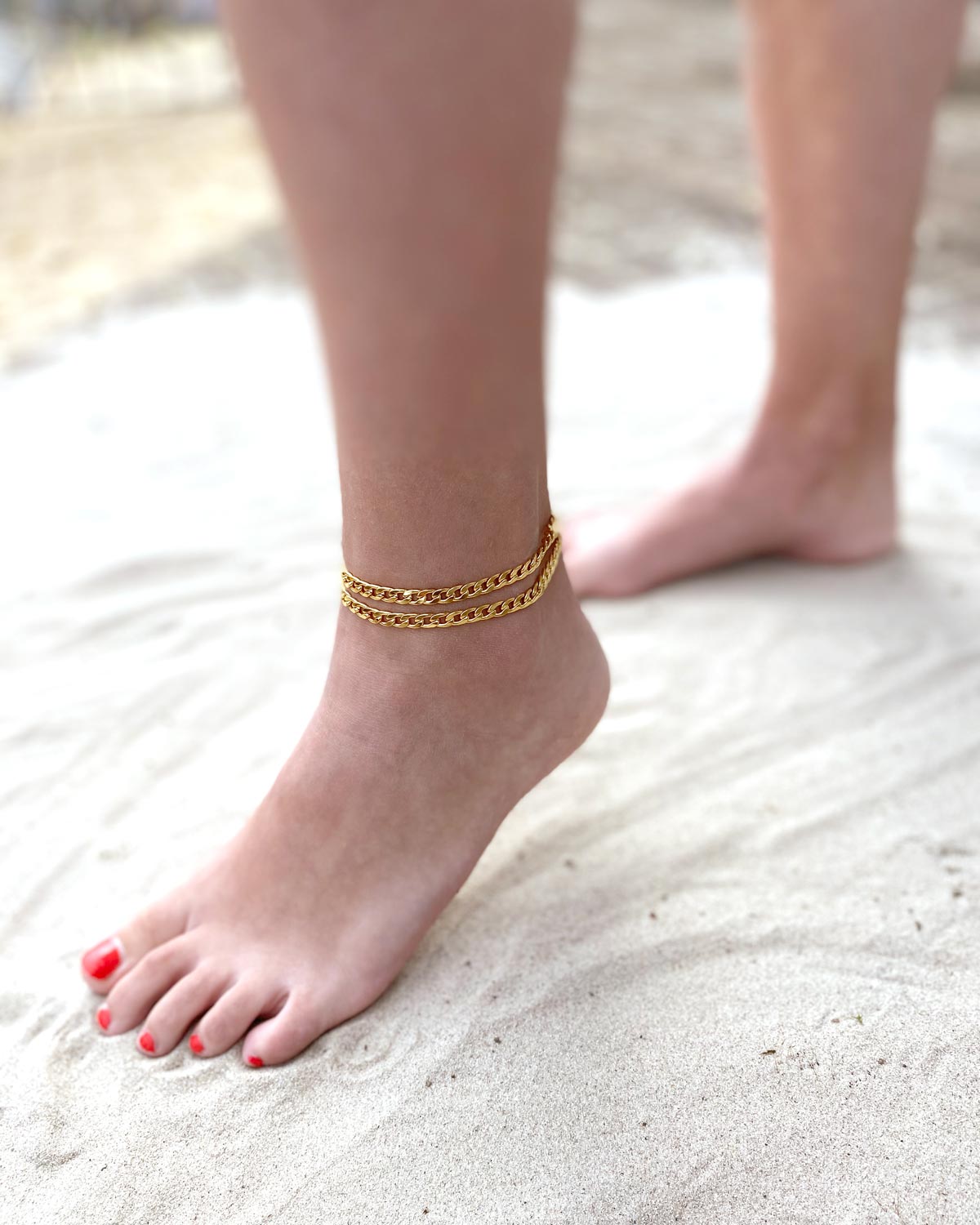 Enkelbandje dubbel goud kleurig | Enkelbandjes | Shop Finaste