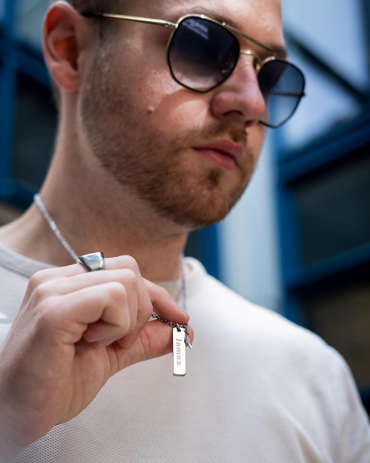 Ketting mannen met naam anker zilver | stainless steel | Finaste