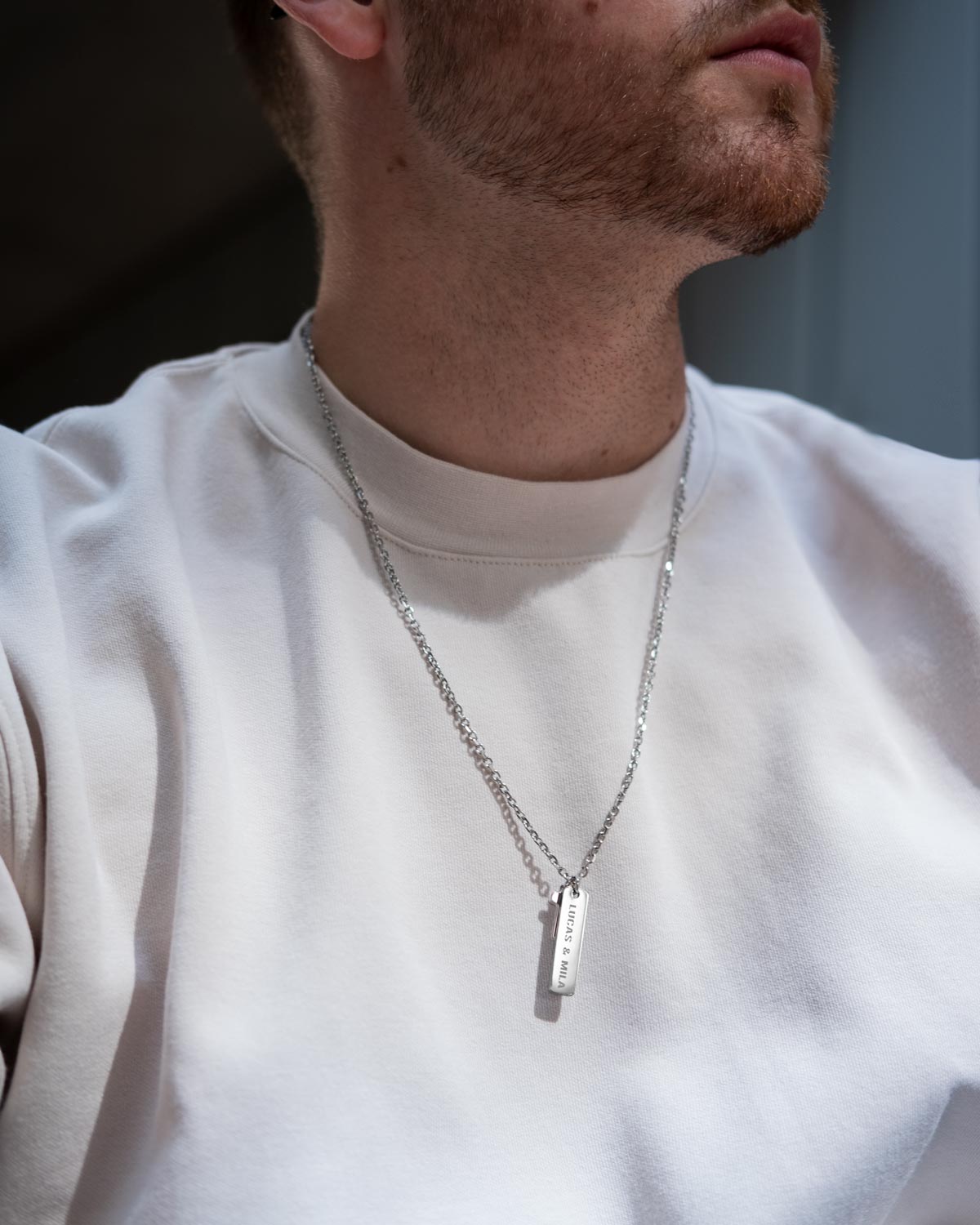 Gepersonaliseerde ketting voor hem kruisje zilver | FINASTE.nl