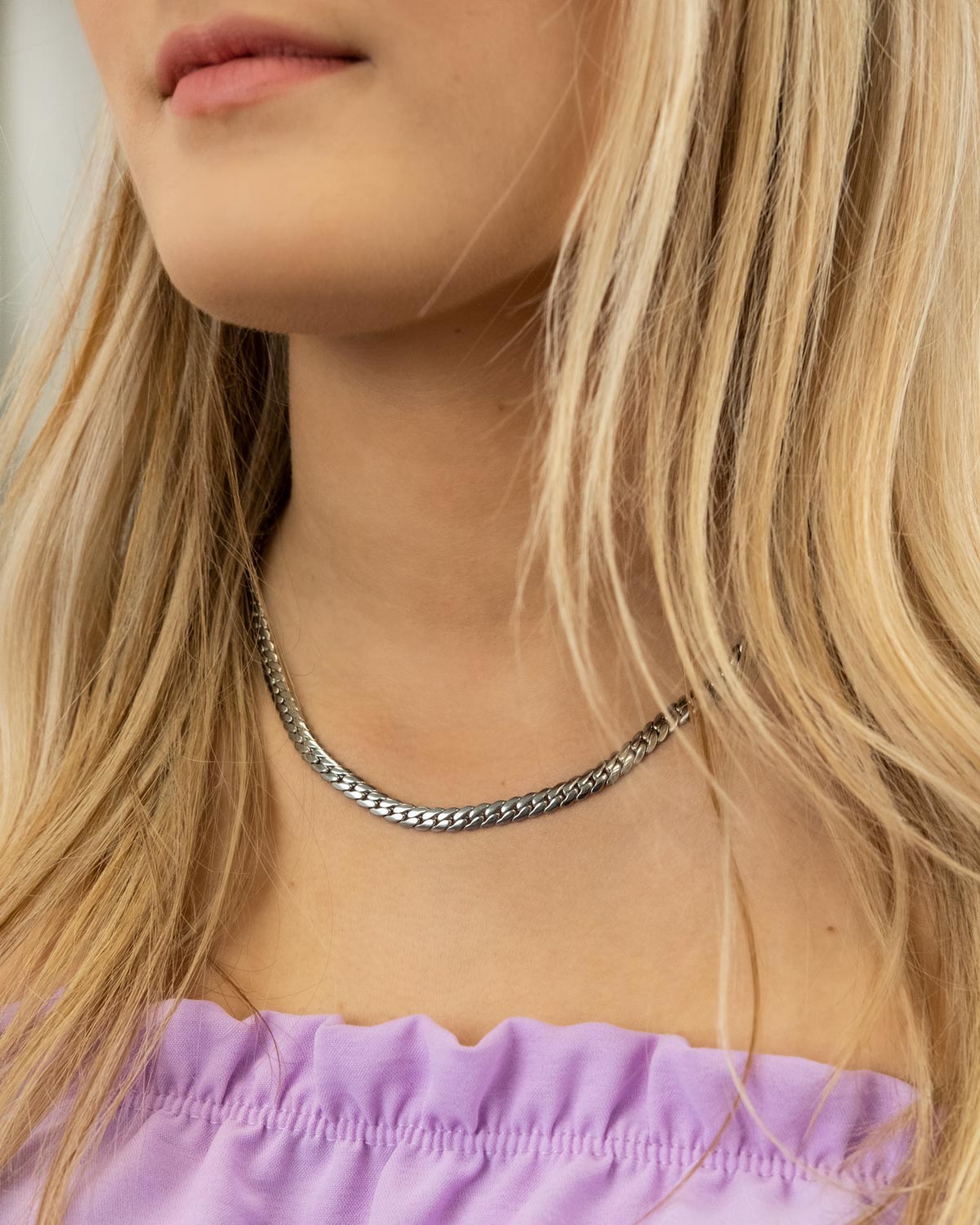 Ketting platte chain | Chunky chain kettingen | Shop bij Finaste.nl