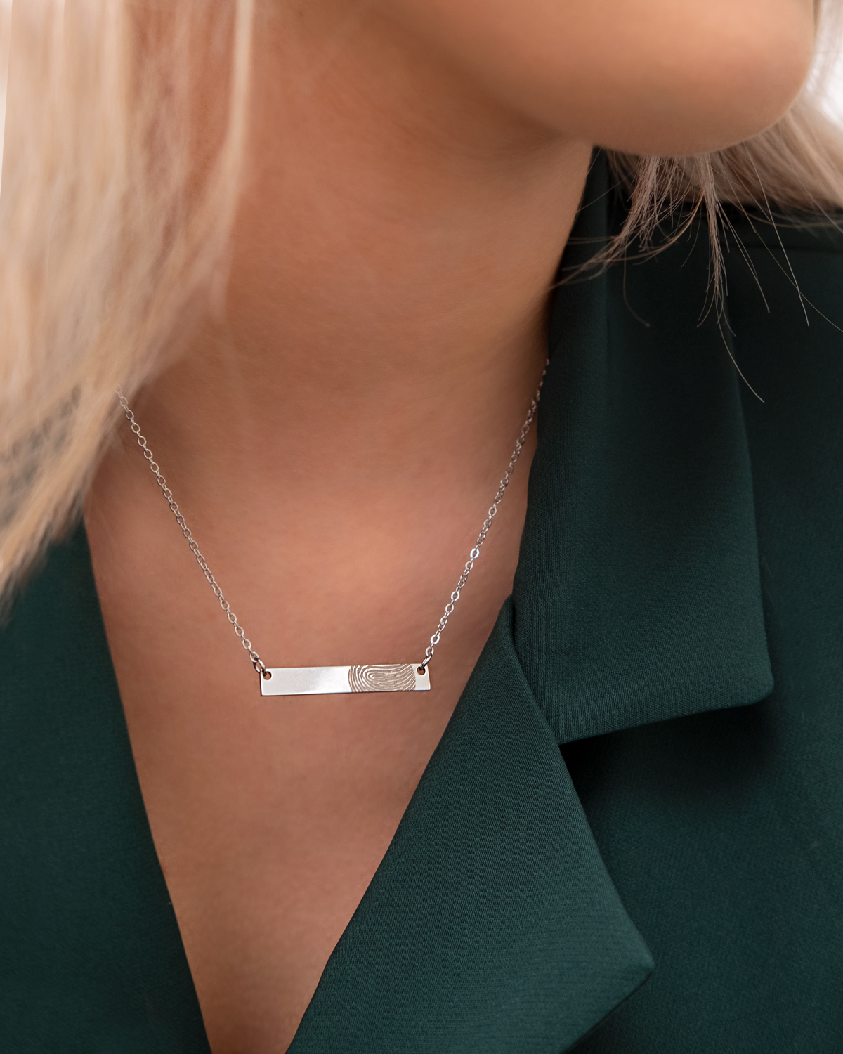 Bar ketting vingerafdruk | Graveerbare kettingen | Shop Finaste
