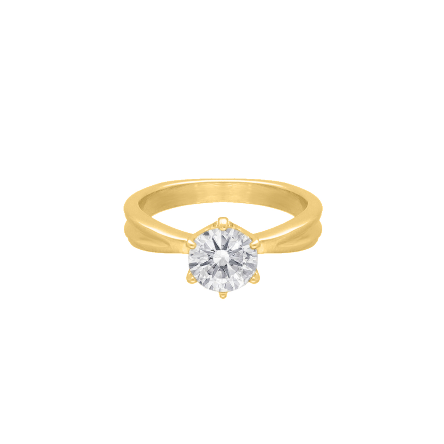 Royal ring met steentje goud kleurig | Ringen | Shop Finaste.nl
