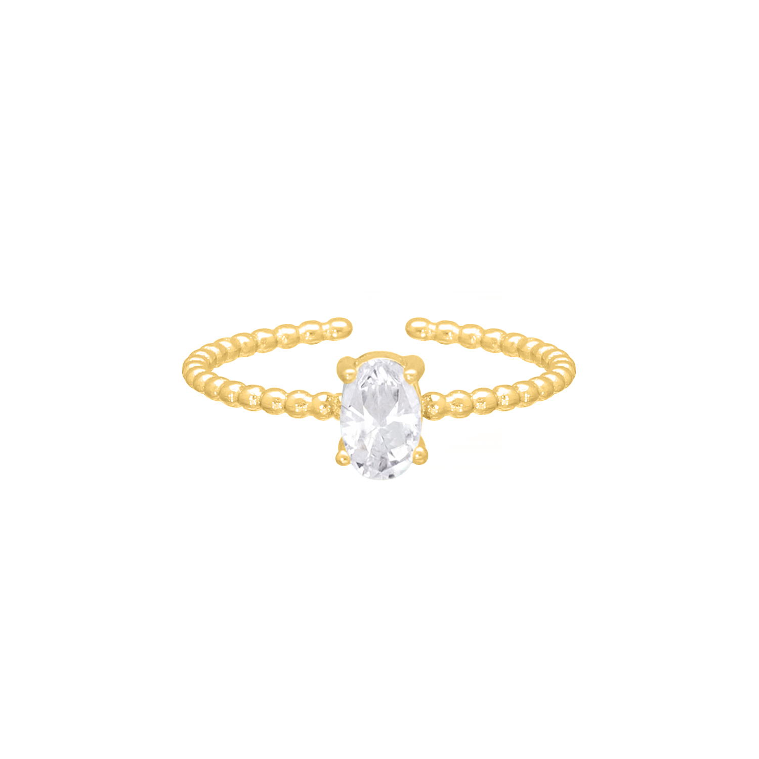 Influencer ring oval goudkleurig | Verstelbare ringen | Shop Finaste.nl