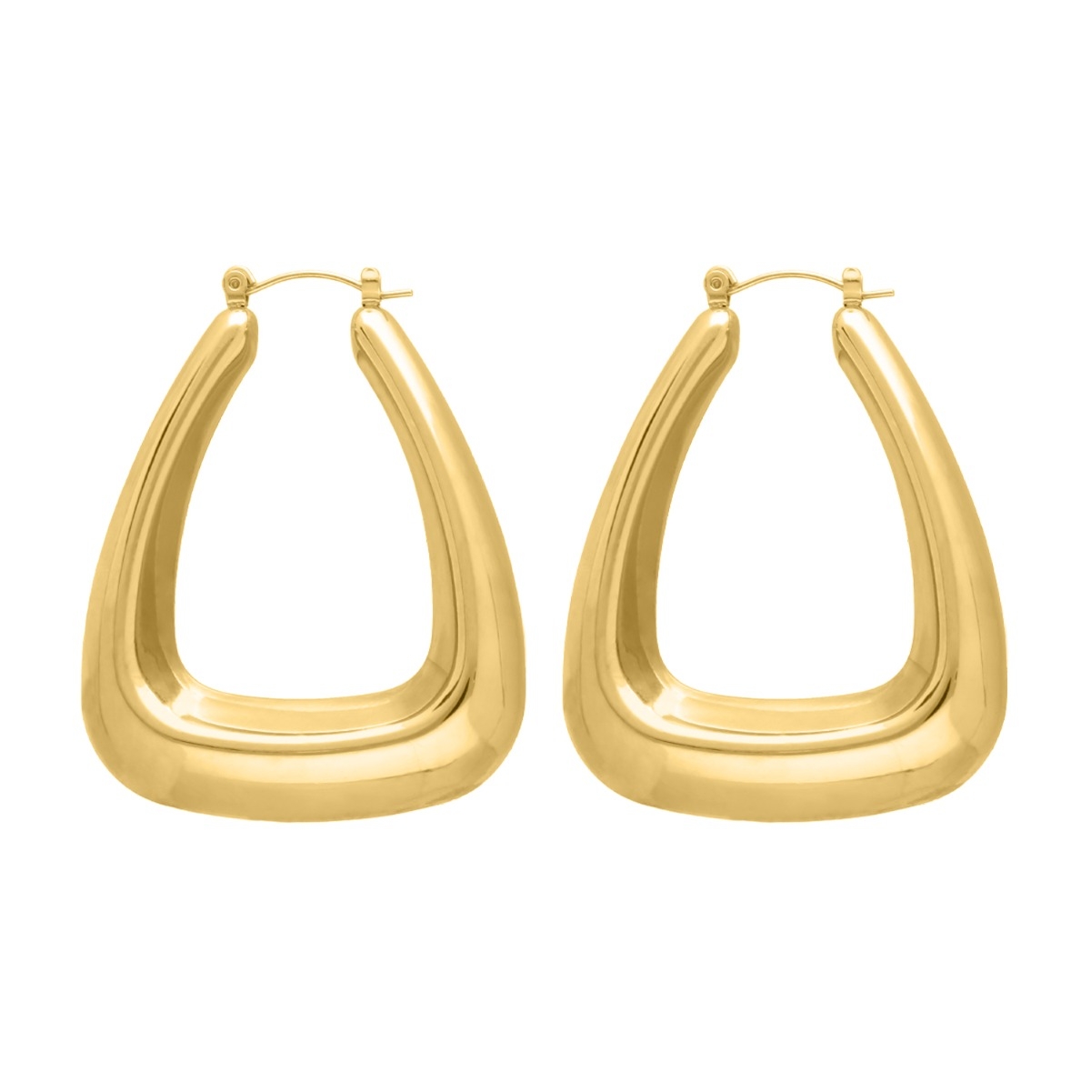Bold Drop Hoops Goudkleurig | Elegante Statement Oorbellen | Shop FINASTE